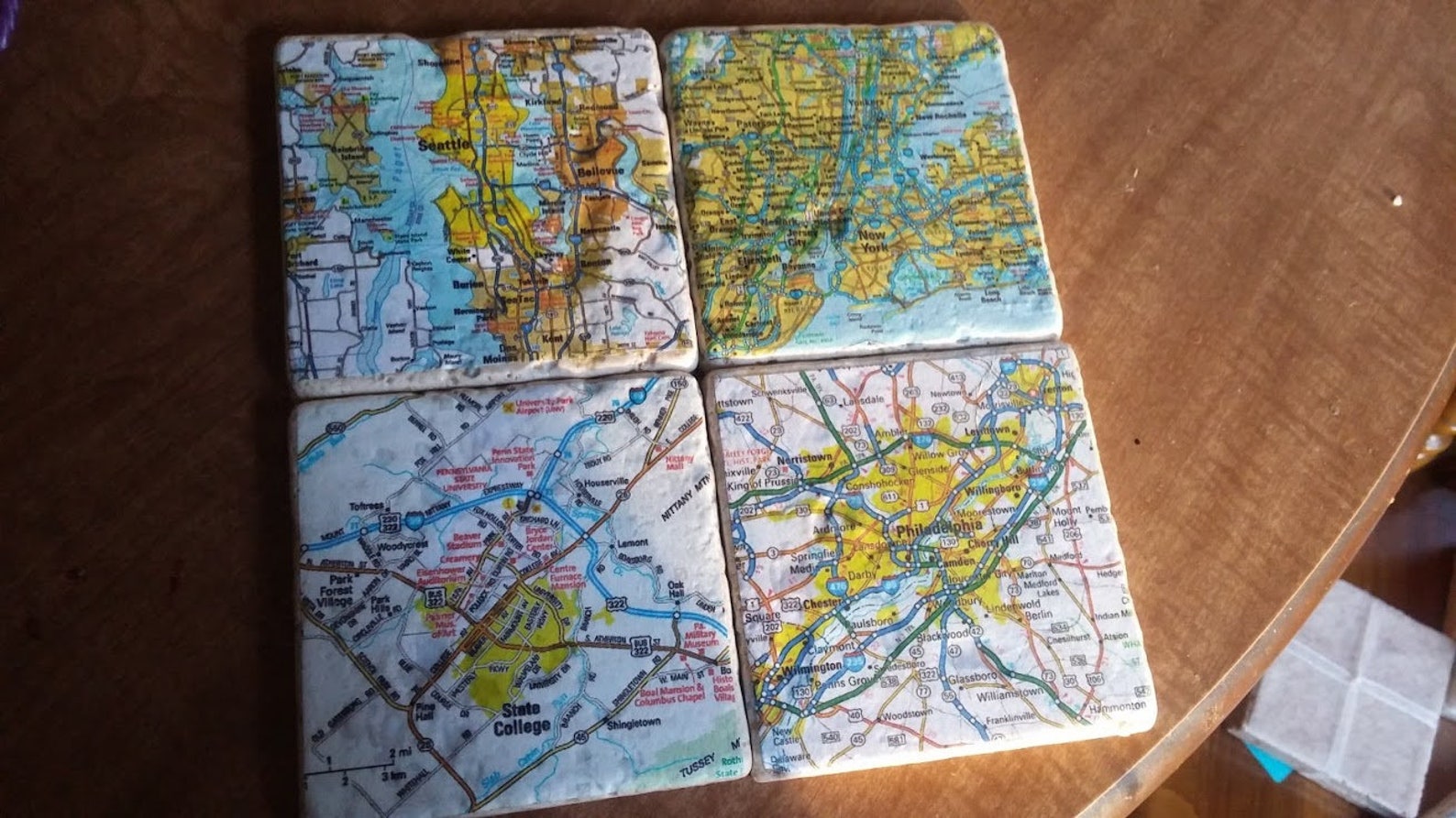 Custom Map Coasters Custom Coasters Personalized Coasters City Map ...