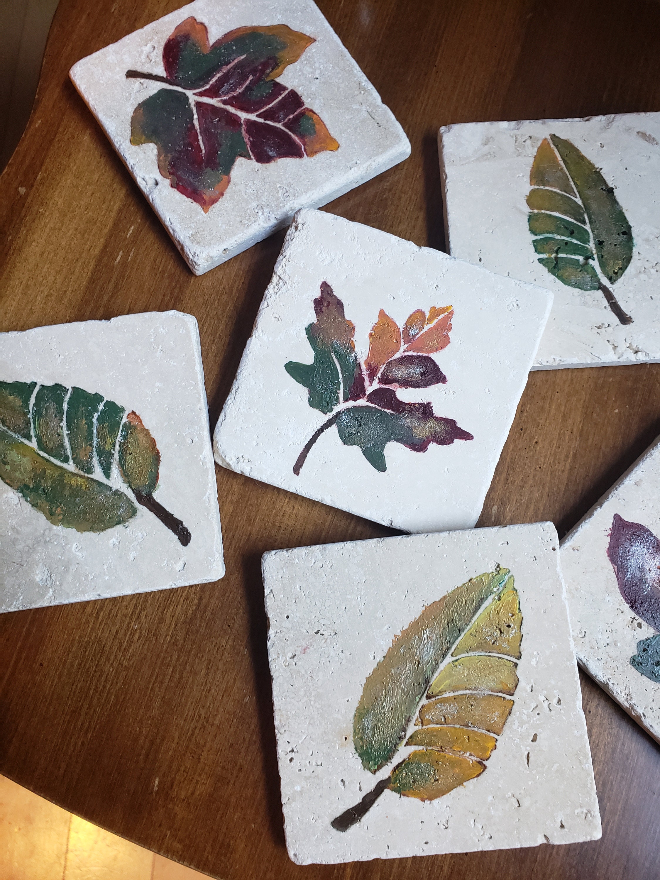 Fall Theme Coasters Leaf Coasters Autumn Coasters Custom | Etsy