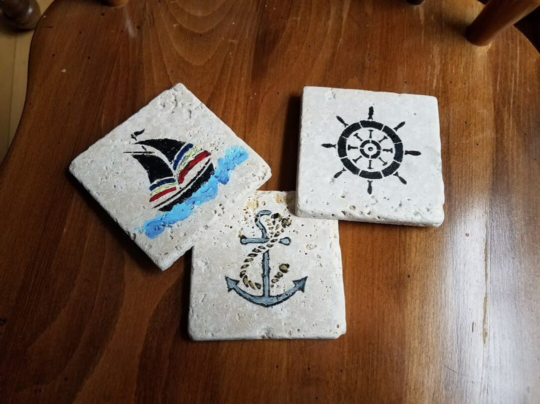 Nautical Coasters Beach Coasters Ocean Coasters Lighthouse - Etsy