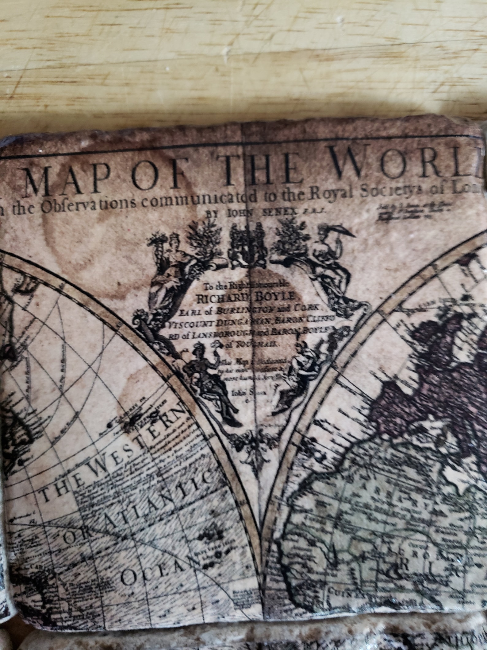 Globe Tan Map Vintage World Map Coaster Set Vintage World Map - Etsy