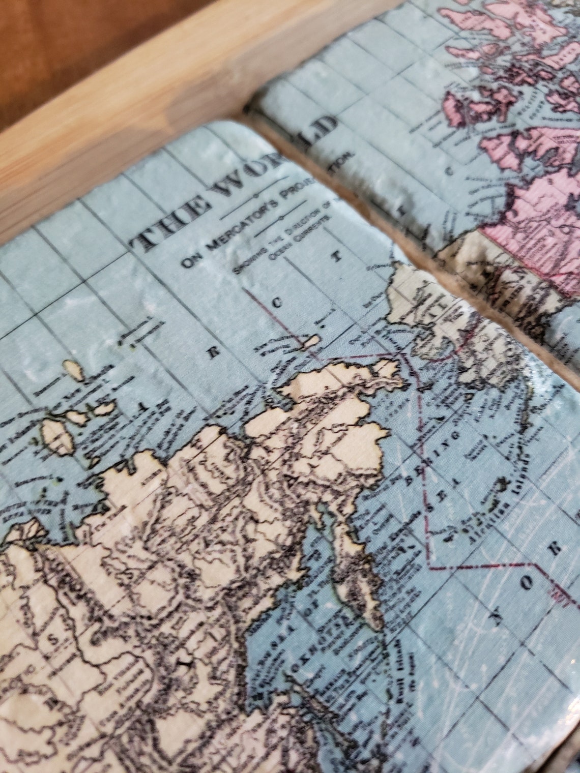 Custom Map Coaster Set World Map Coasters Personalized | Etsy