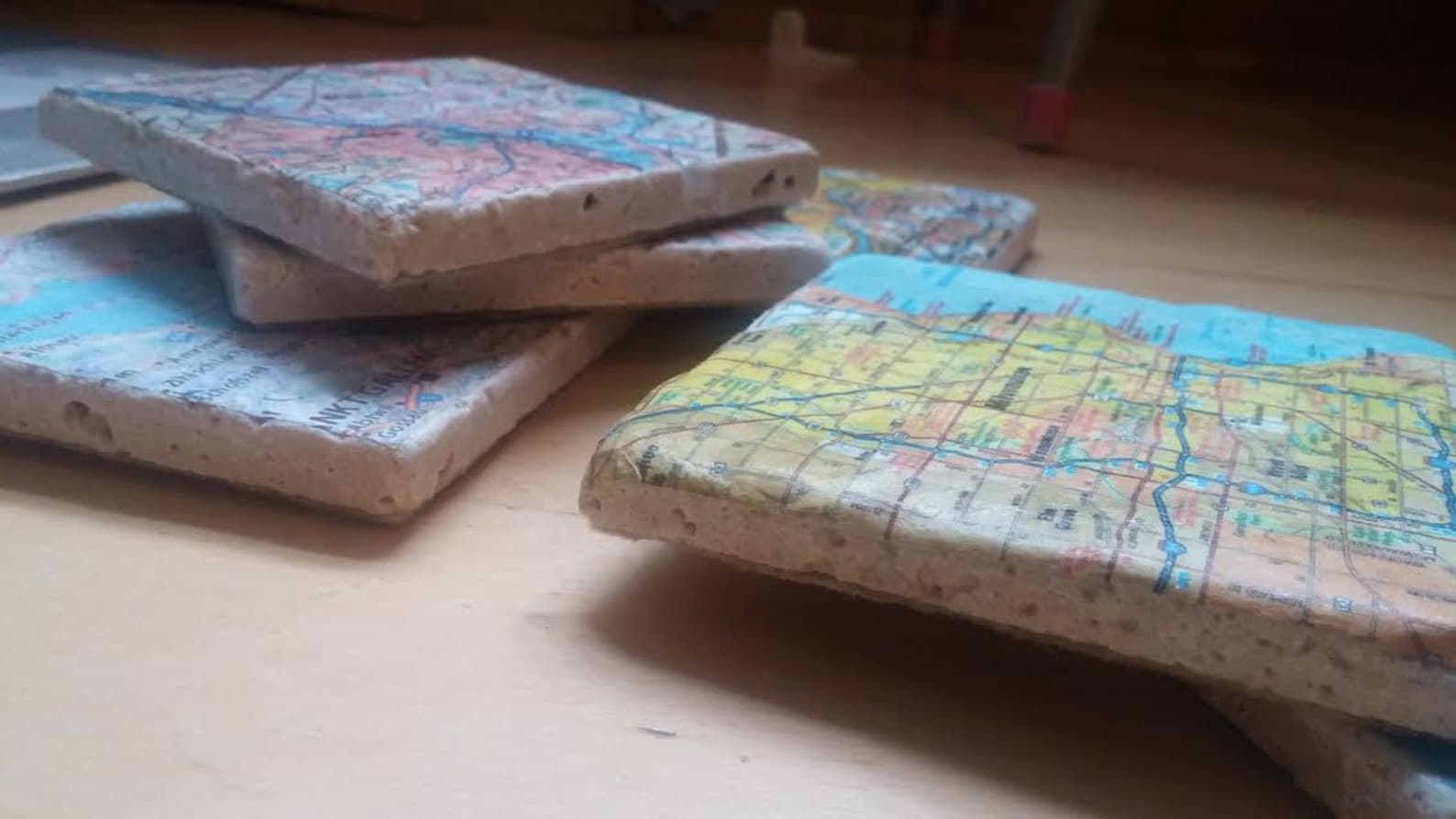 Custom Map Coasters Custom Coasters Personalized Coasters City Map ...