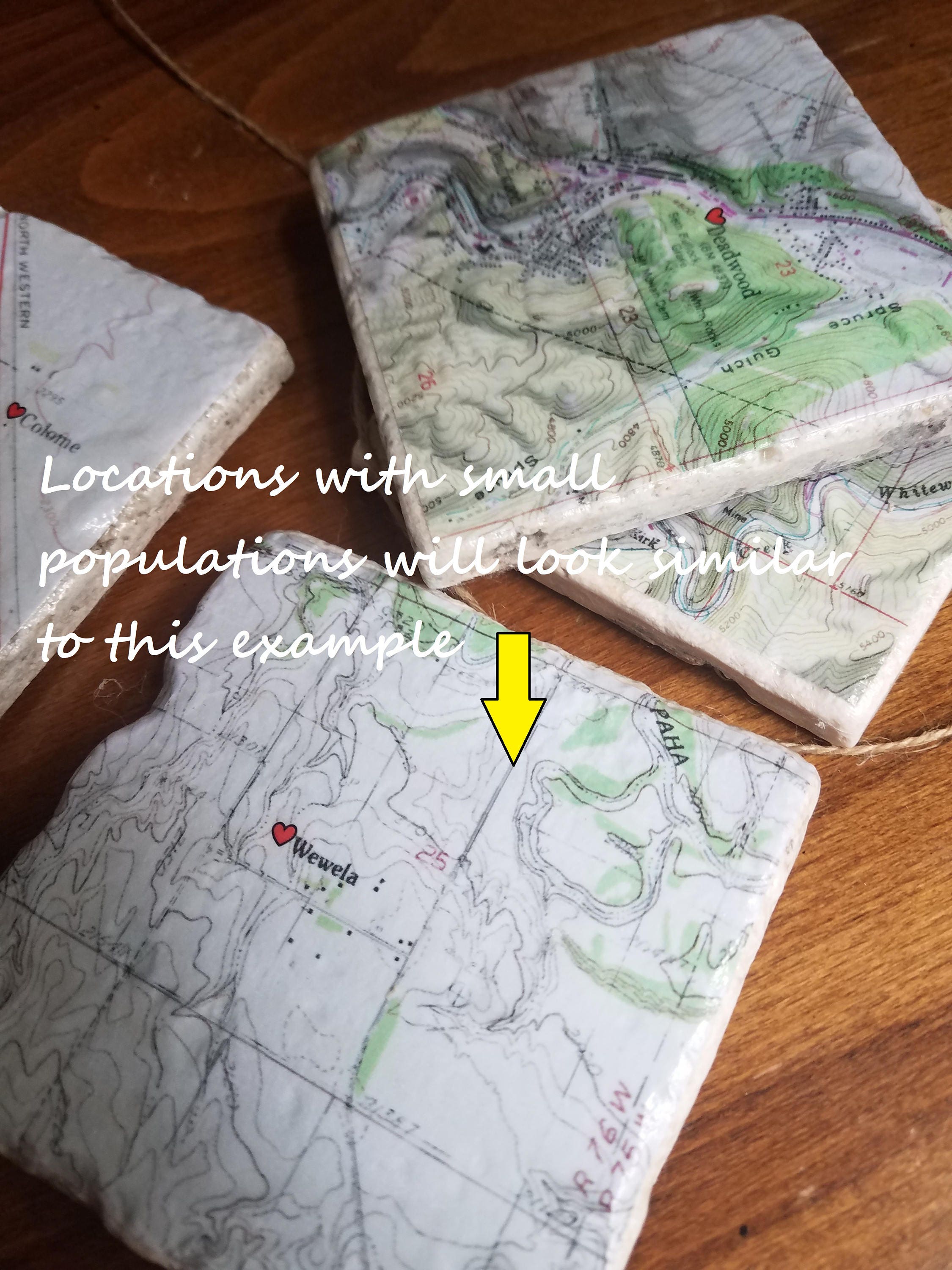 Map Art Map Gifts Custom Map Coasters Topographic Map Coasters - Etsy UK