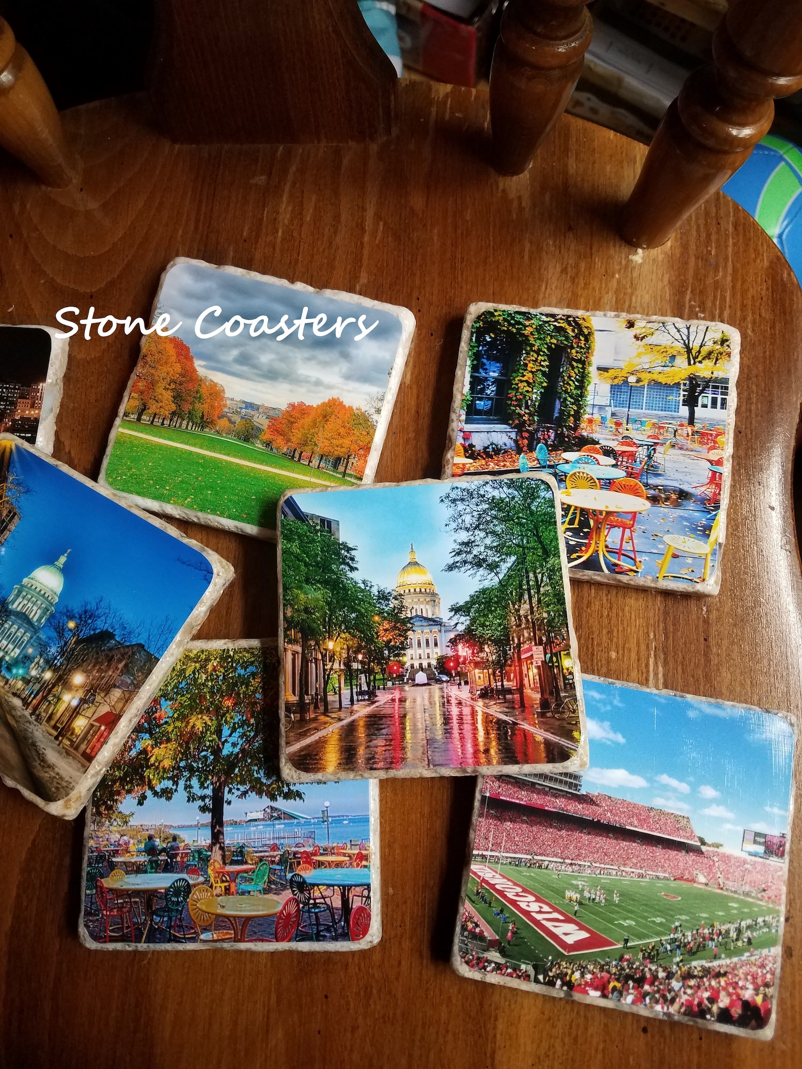 Custom City Coasters Madison Wisconsin Coasters Madison Photos - Etsy
