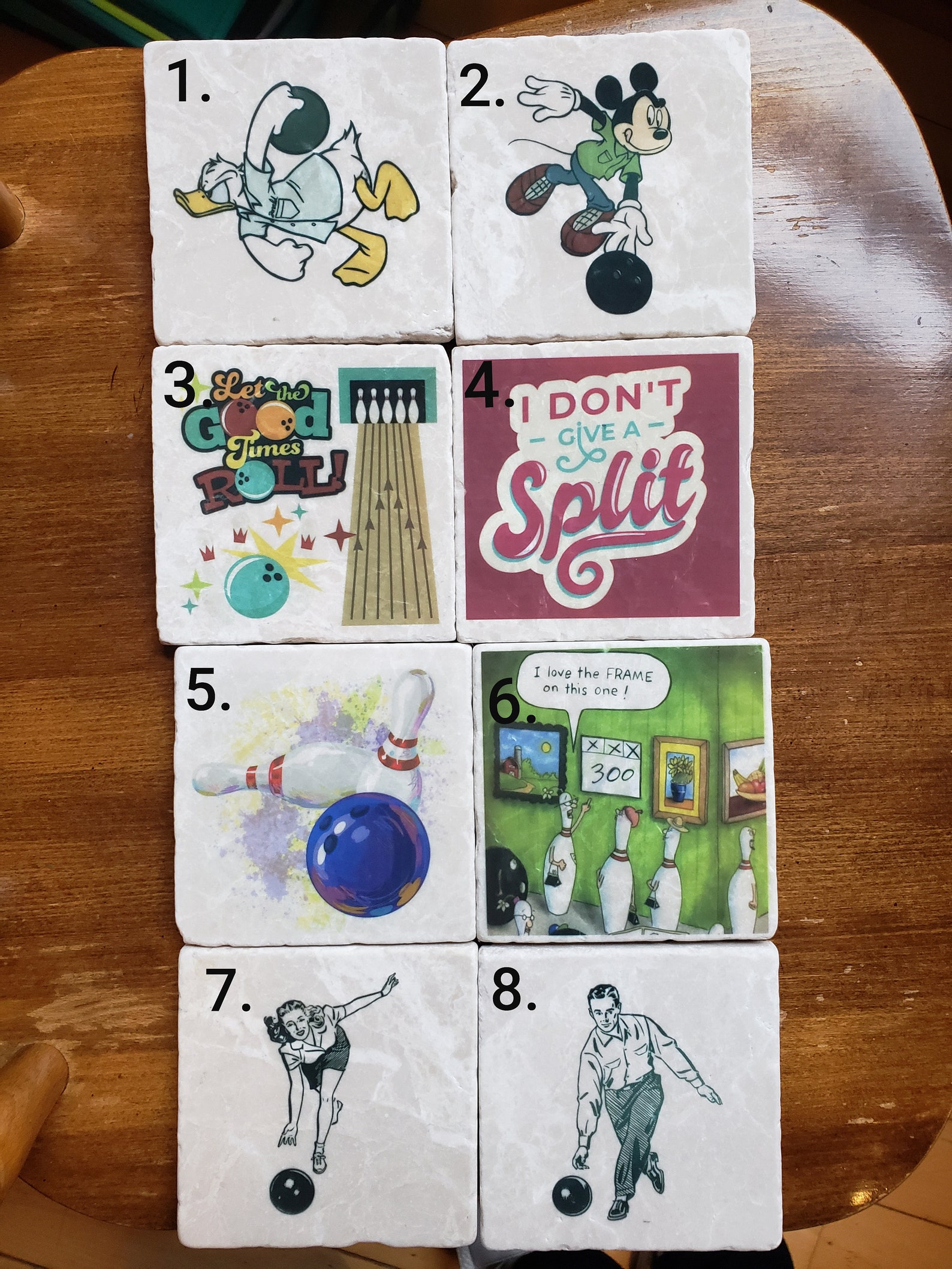 Bowling Gifts Custom Coasters Bowling Decorations Personalized - Etsy