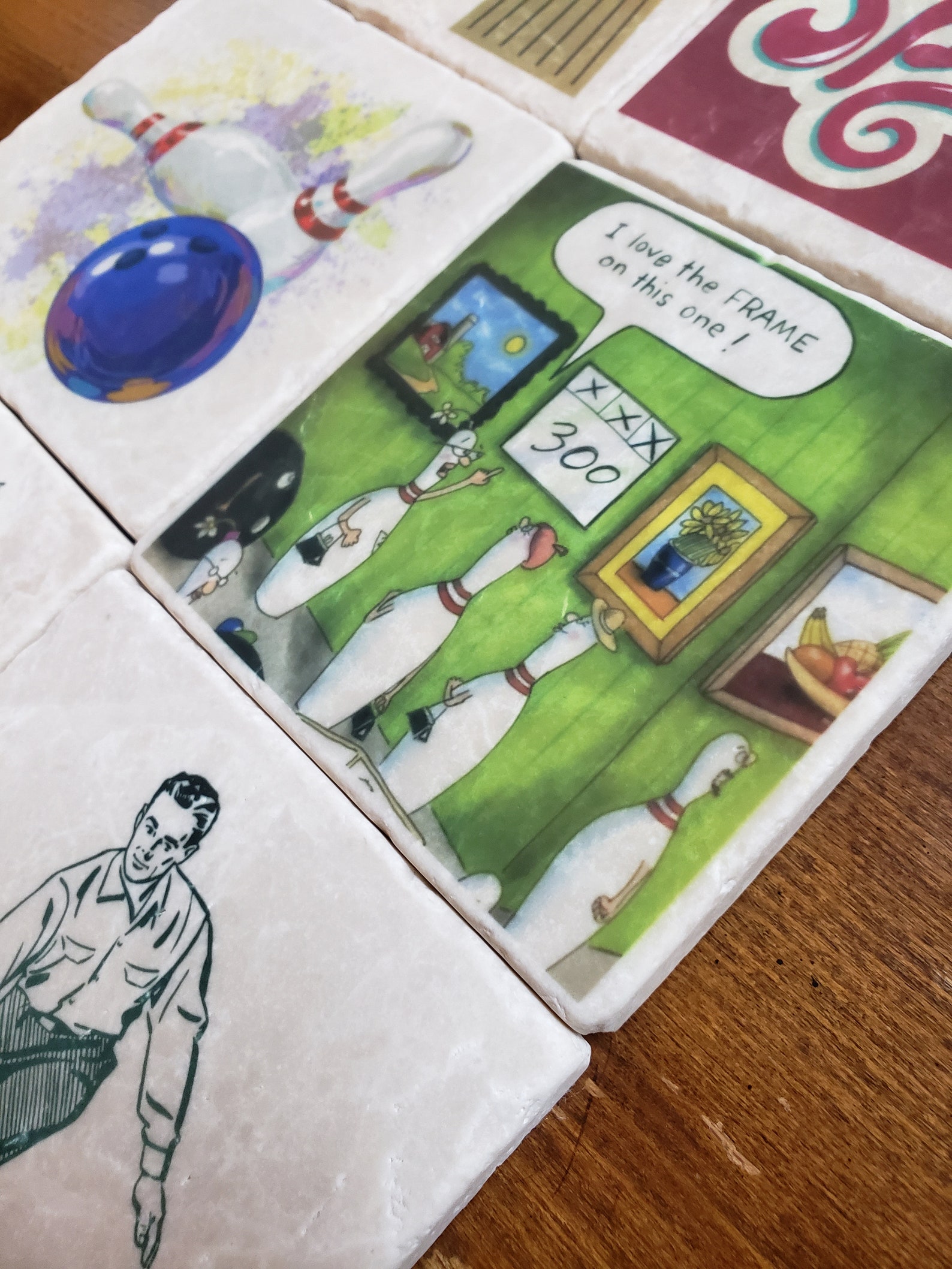 Bowling Gifts Custom Coasters Bowling Decorations Personalized | Etsy