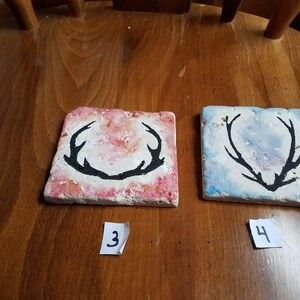 Hunting Gifts Hunters Custom Coasters Personalized Coasters Deer Antler ...