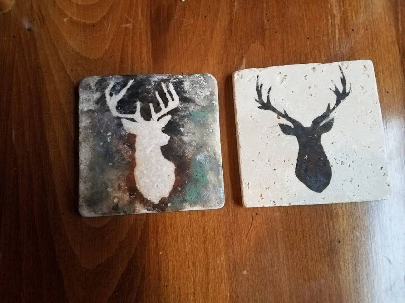 Hunting Gifts Hunters Custom Coasters Personalized Coasters Deer Antler ...