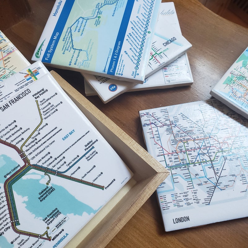 Custom Subway Coasters - Etsy
