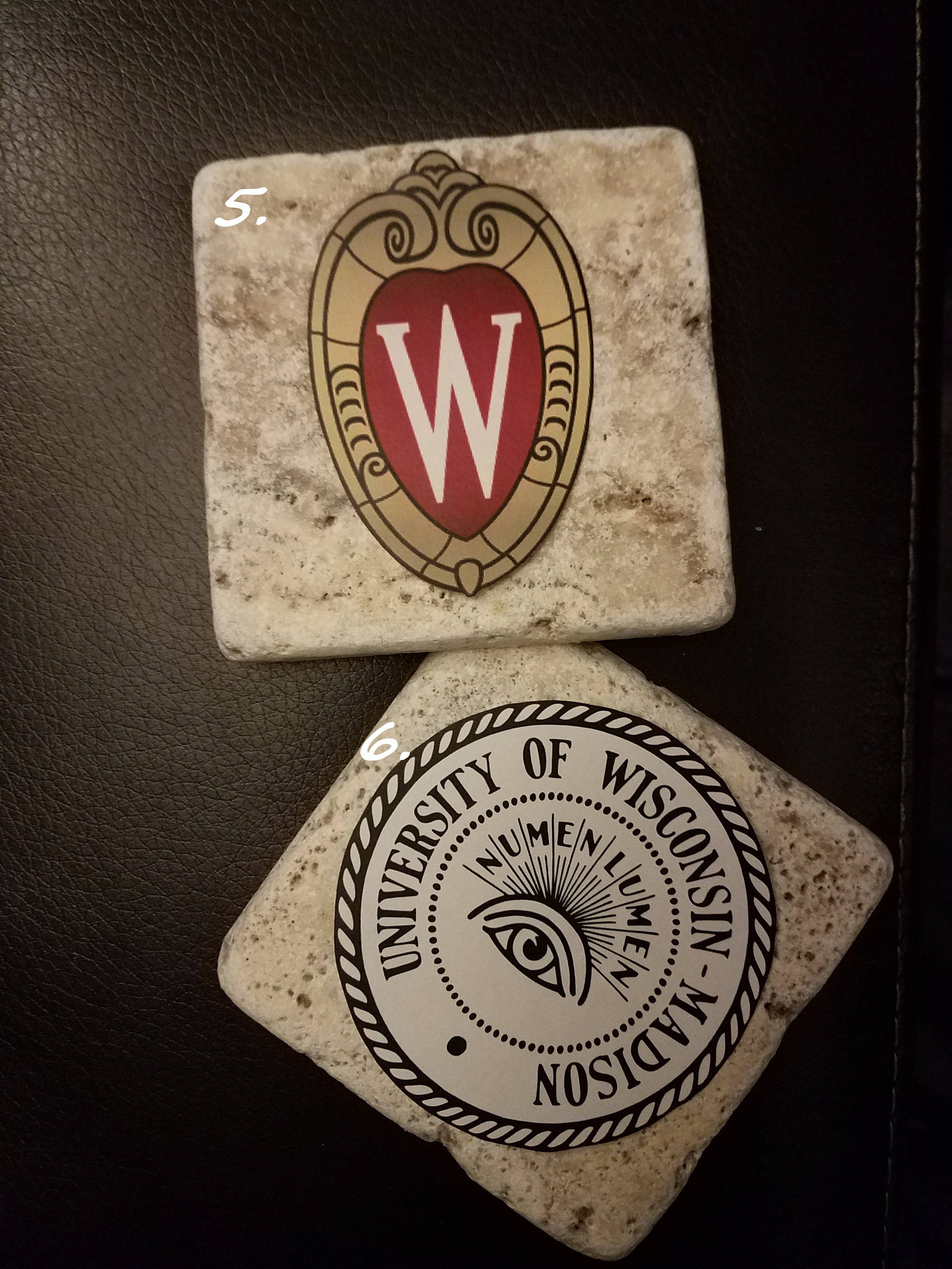 Custom College Gift Mascot Coasters Wisconsin Badgers Coasters | Etsy