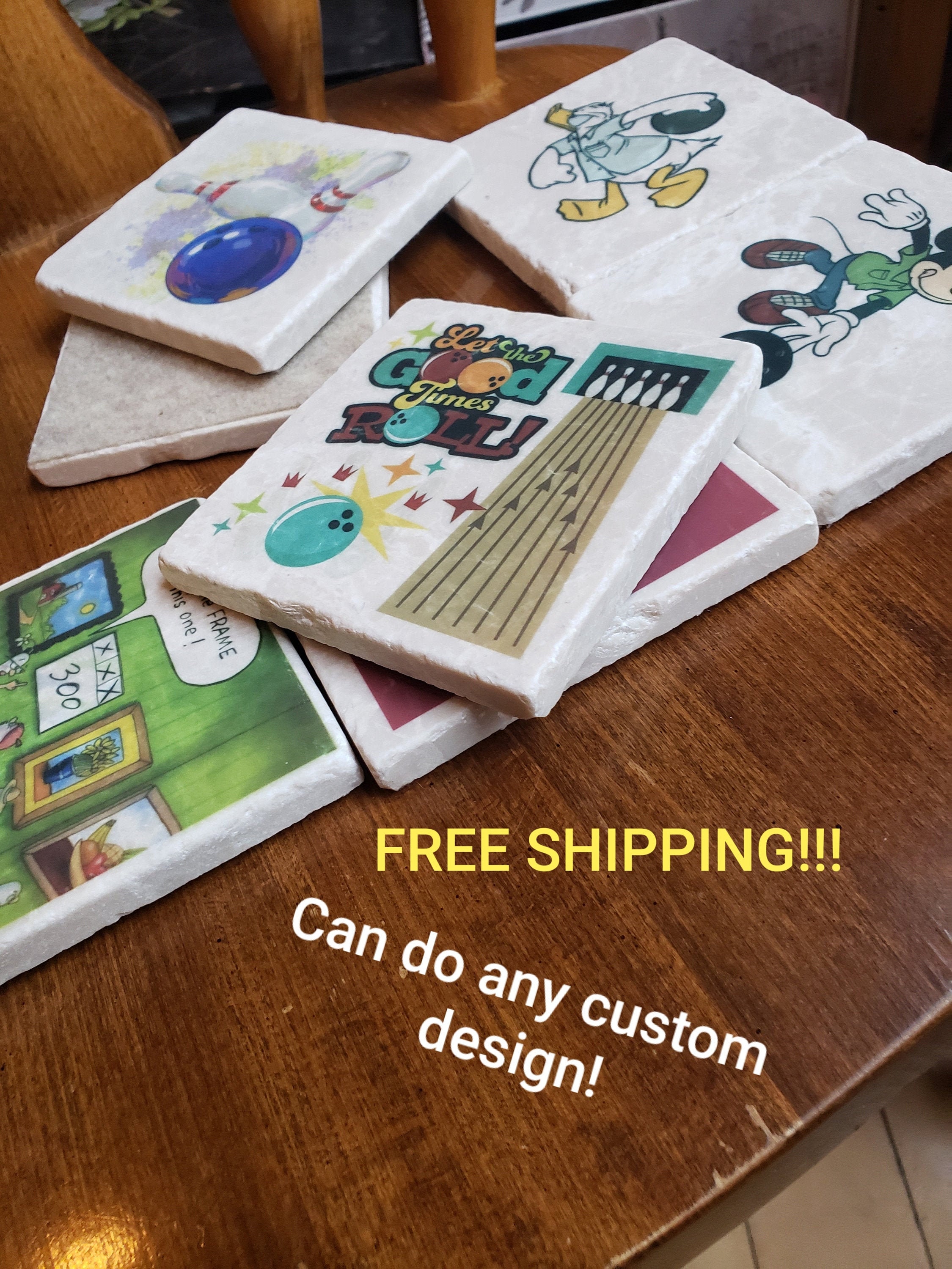 Bowling Gifts Custom Coasters Bowling Decorations Personalized - Etsy