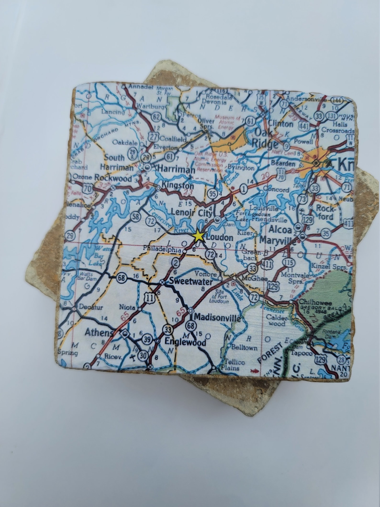 Custom Vintage Map Coasters Personalized Coasters Custom Coasters ...