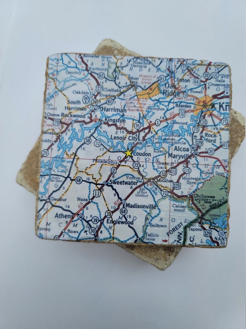 Custom Vintage Map Coasters Personalized Coasters Custom - Etsy