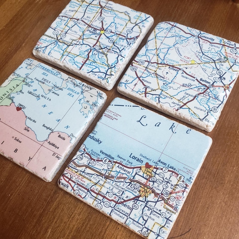 Maps for Coasters - Etsy