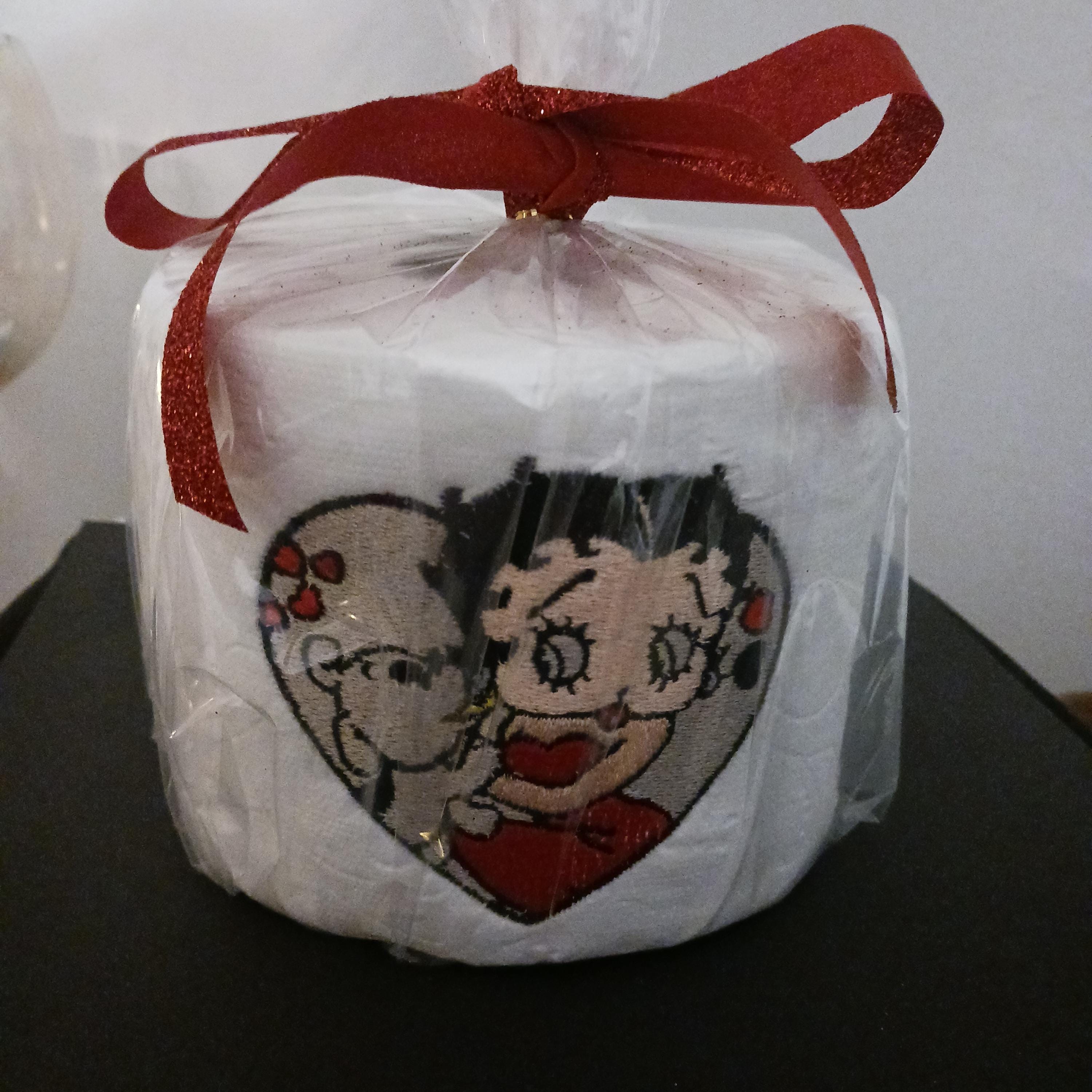 Embroidered Toilet Paper Betty Boop Puppy Love, Bathroom Decor - Etsy