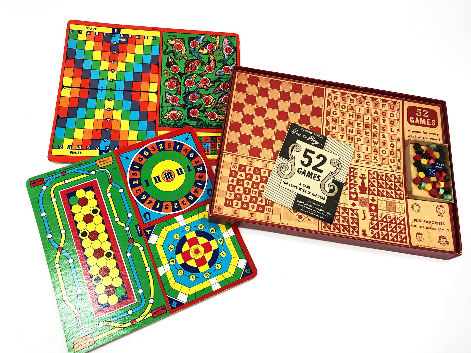 Vintage Game Chest, A Game for Every Week in the Year, Transogram ...