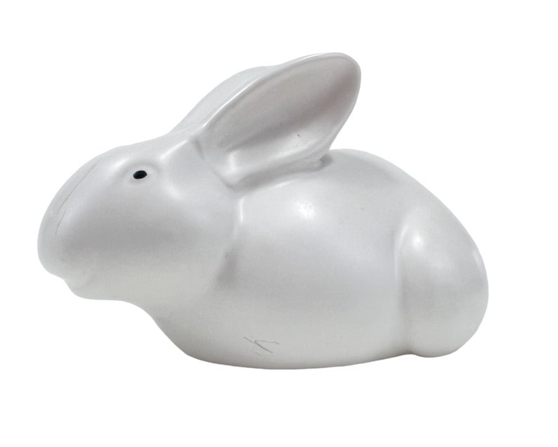 White Rabbit Figurine Smooth Ceramic Bunny Easter Decor - Etsy