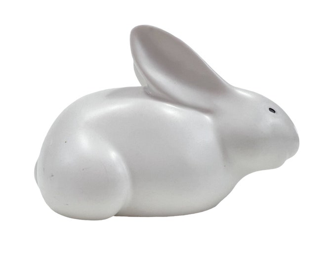 White Rabbit Figurine, Smooth Ceramic Bunny, Easter Decor, Minimalist ...