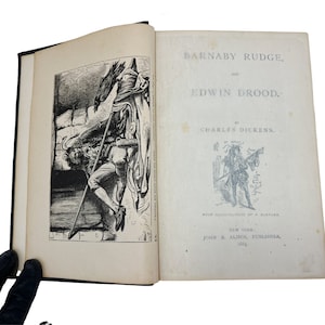 1885 Charles Dickens Book, Barnaby Rudge Edwin Drood, Library Edition ...
