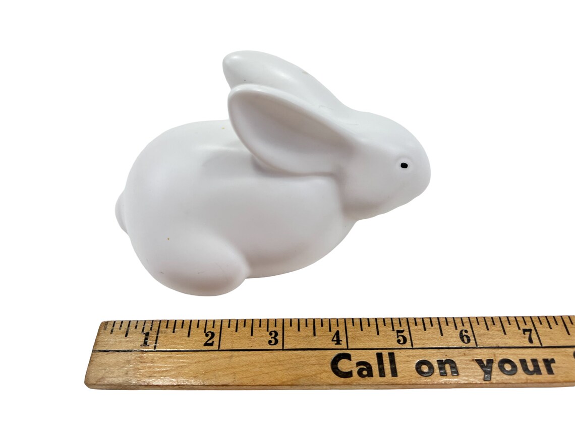 White Rabbit Figurine Smooth Ceramic Bunny Easter Decor - Etsy