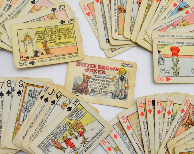 Antique 1906 Buster Brown Cards, Buster Brown and His Dog Tige, My Own ...