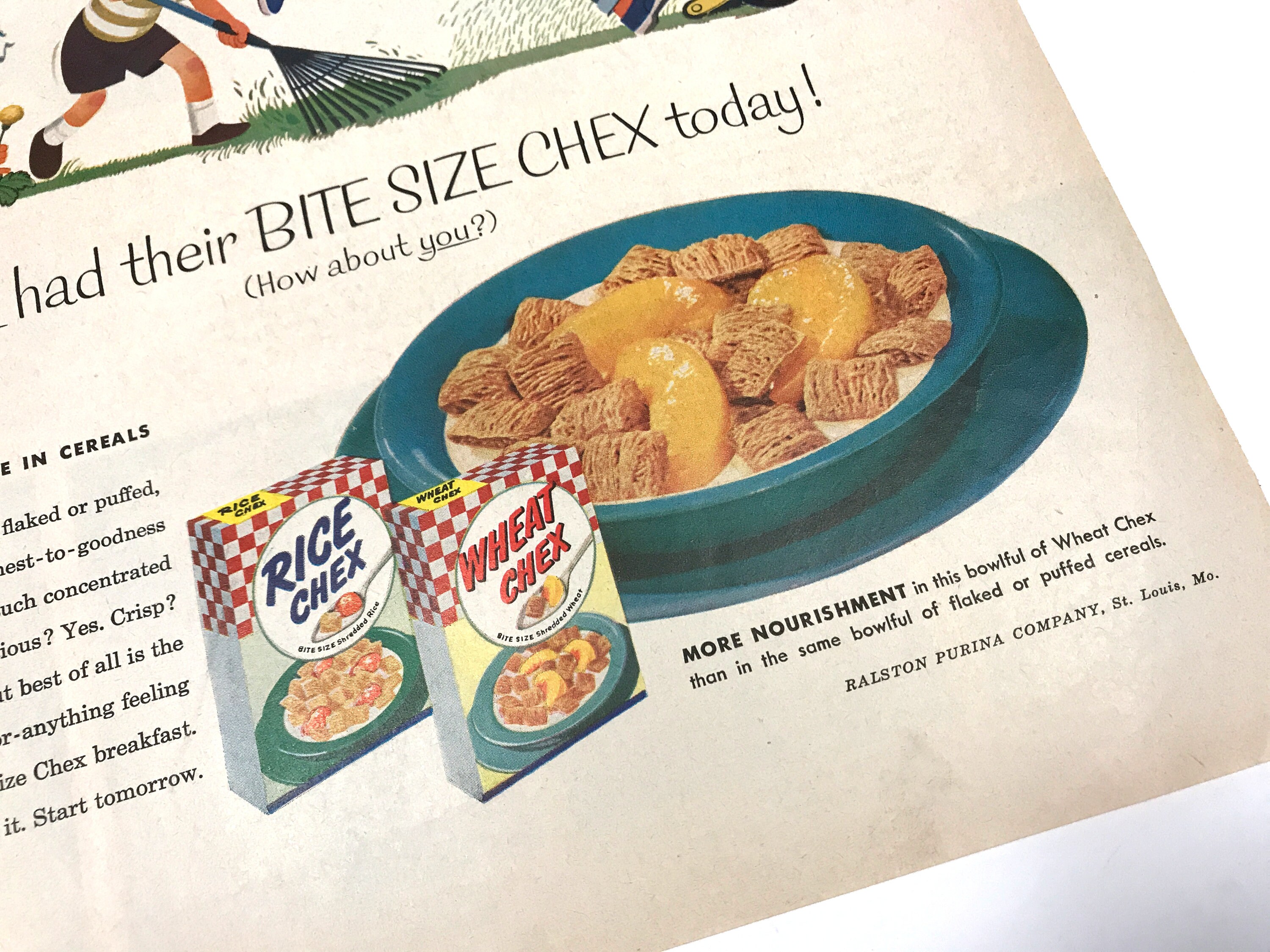 Vintage Chex Cereal Ad Vintage Food Advertising Bite Size | Etsy