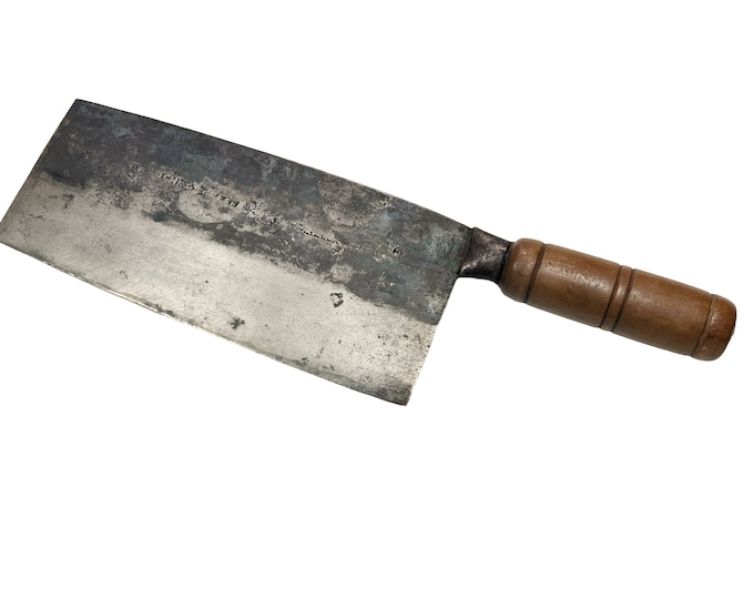 Vintage Ho Ching Kee Lee 12” Meat Cleaver Wood Handle Knife - Etsy
