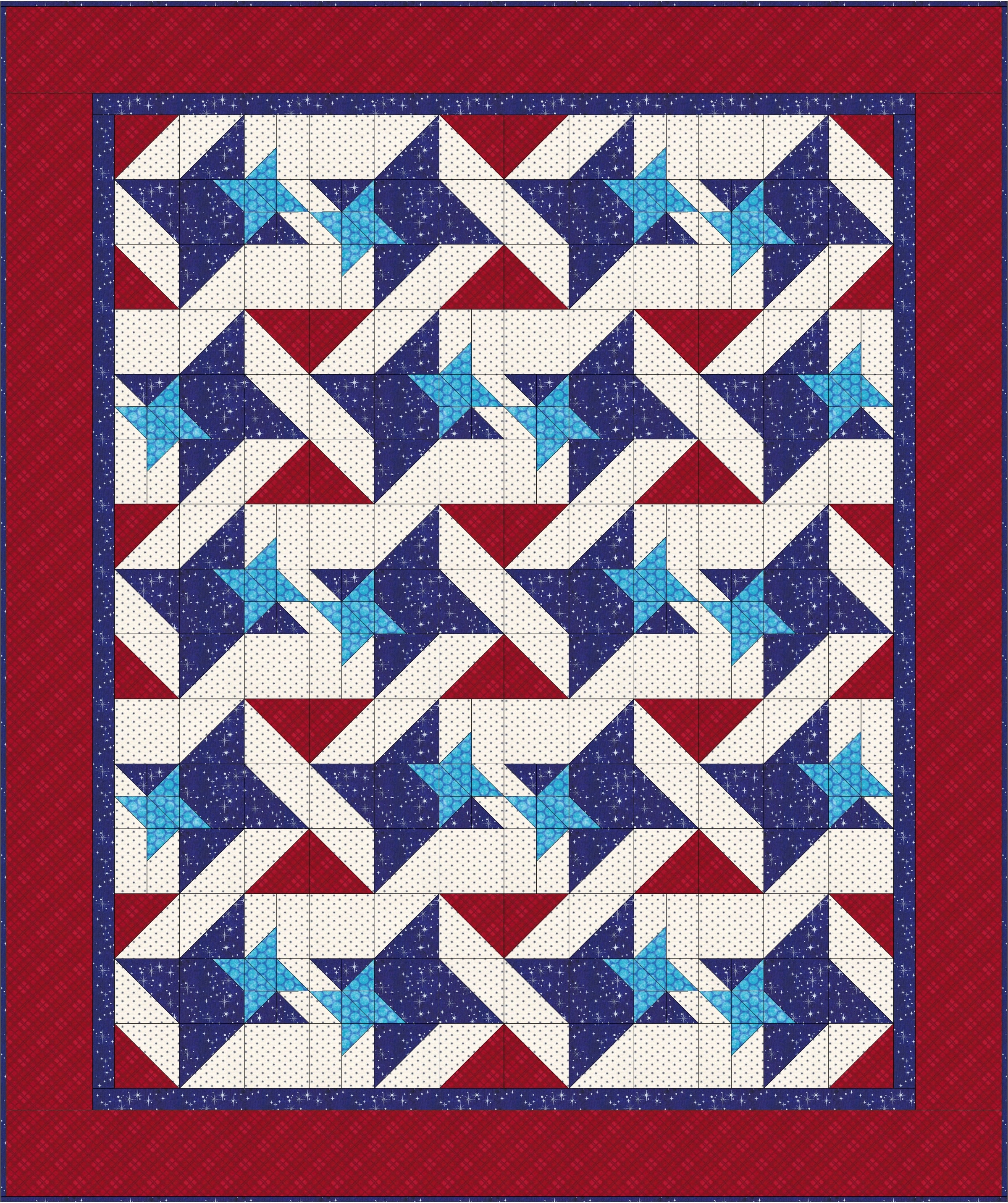 Hero's Star Quilt Pattern, Quilt of Valor, Freedom Quilt, Patriotic ...