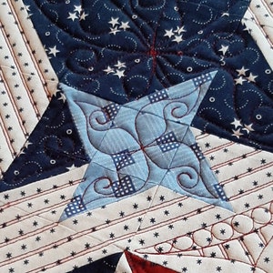 Hero's Star Quilt Pattern, Quilt of Valor, Freedom Quilt, Patriotic ...