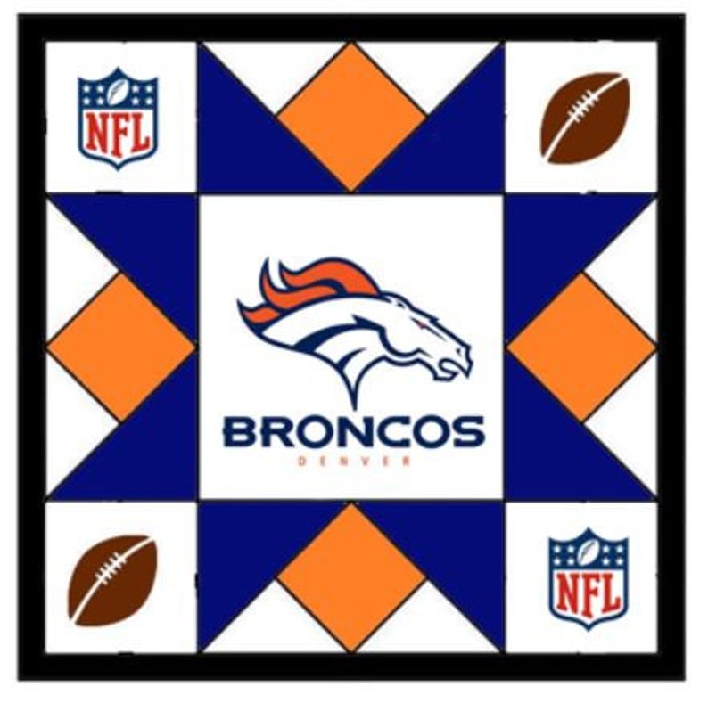 NFL Denver Broncos Barn Quilt Board 2x2 - Etsy
