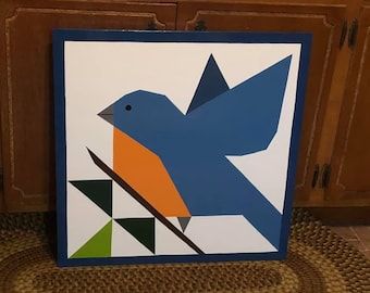 I Love Bluejays Barn Quilt Board 2x2 | Etsy Canada