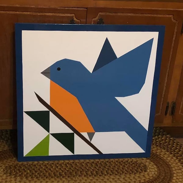 Blue Barn Quilt - Etsy