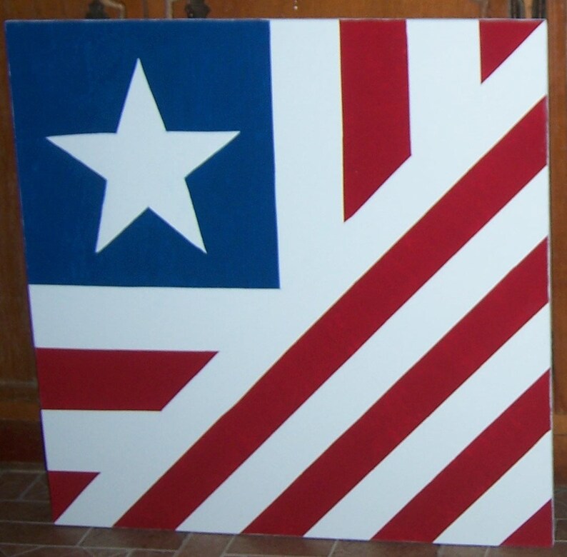 US Flag Barn Quilt Board 2x2 - Etsy