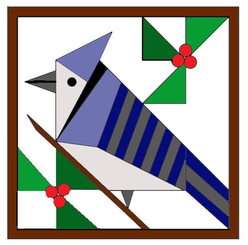 I Love Bluejays Barn Quilt Board 2x2 - Etsy Canada