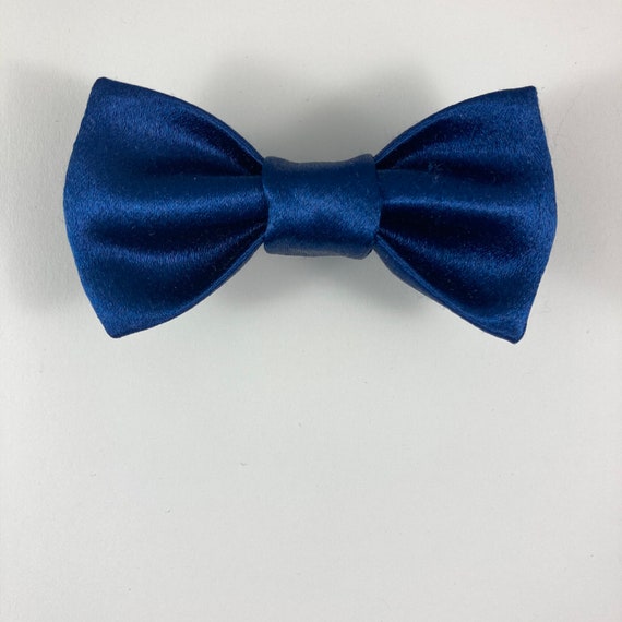 Navy Blue Satin Cat Bow tie Wedding Cat Bow tie | Etsy