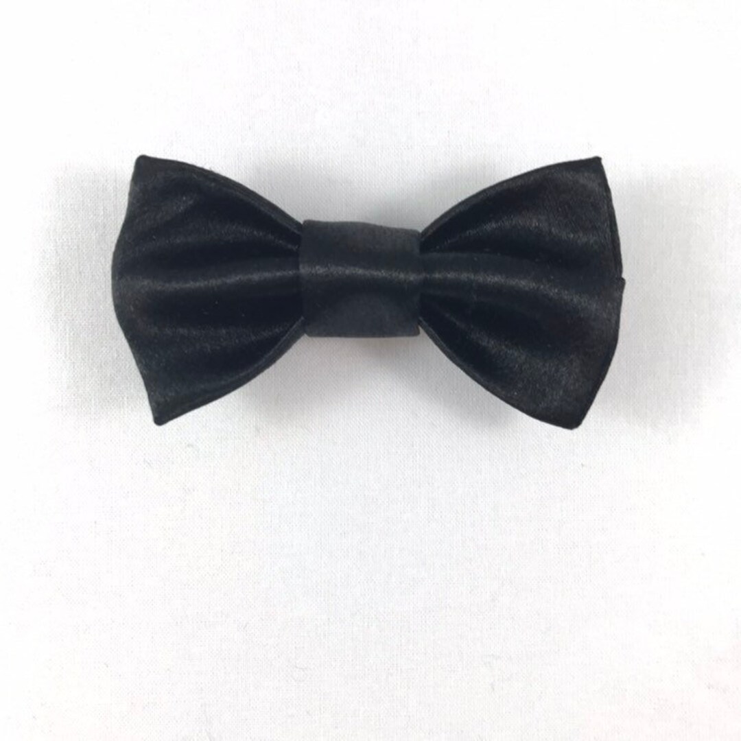 Black Satin Cat Bow Tie, Wedding Cat Bow Tie - Etsy