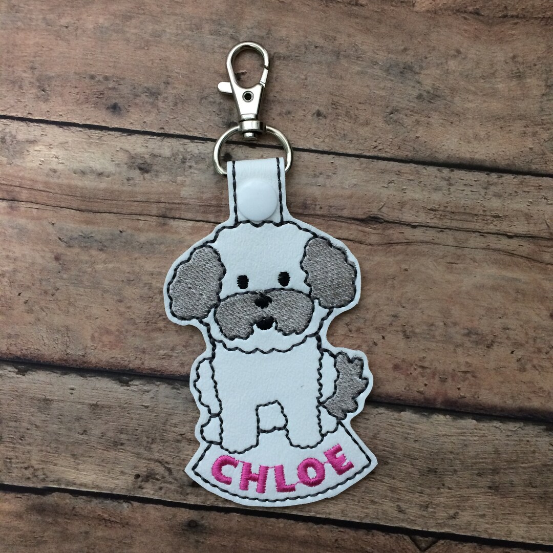 Custom Dog Bag Tag With Name - Maltipoo, Cavapoo, Maltase, Bichon Frise ...