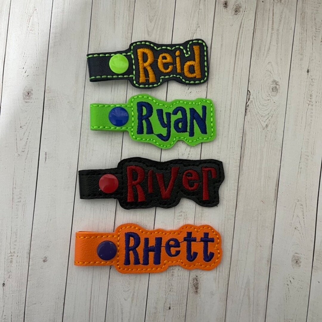 SAMPLE SALE - "r" Names Bag Tag for Backpack Luggage - Ready Made ...