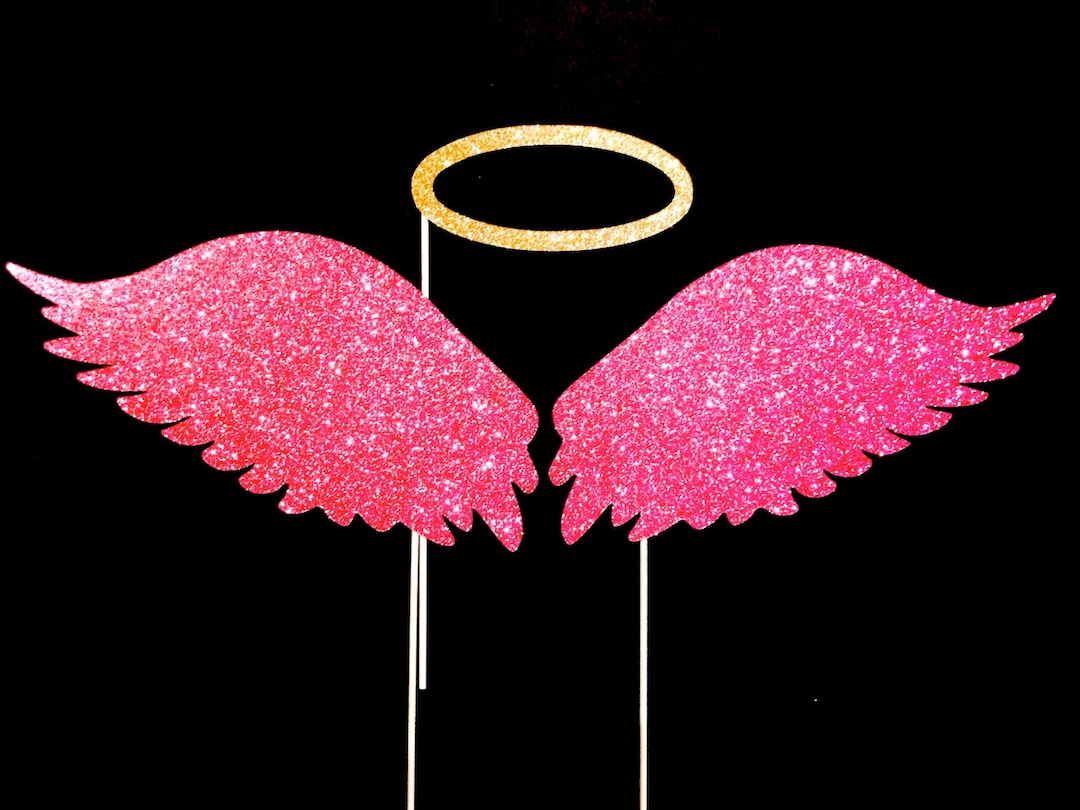 Photo Booth Props - Angel Wings and Halo - Set of 3 Extra Large Props ...