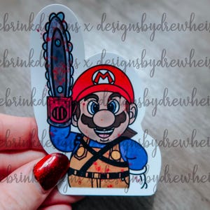 Ghostface Luigi and Chainsaw Mario *waterproof* Stickers - Etsy