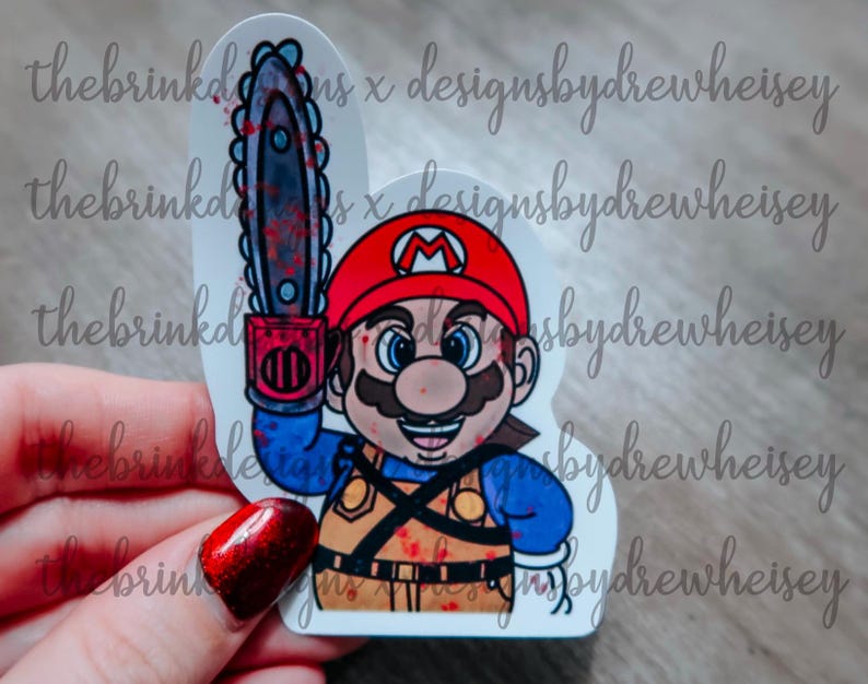 Ghostface Luigi and Chainsaw Mario *waterproof* Stickers - Etsy
