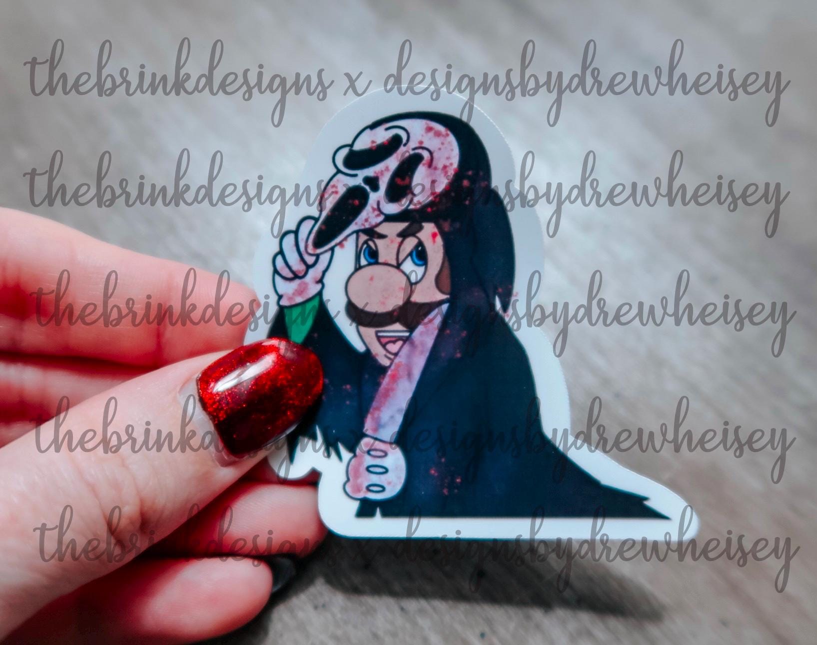 Ghostface Luigi and Chainsaw Mario *waterproof* Stickers - Etsy