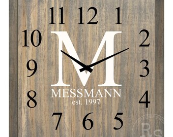 Square Wall Clock - Etsy