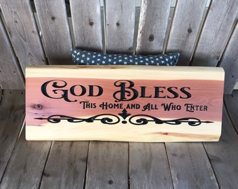 Wooden God Bless Sign - Etsy