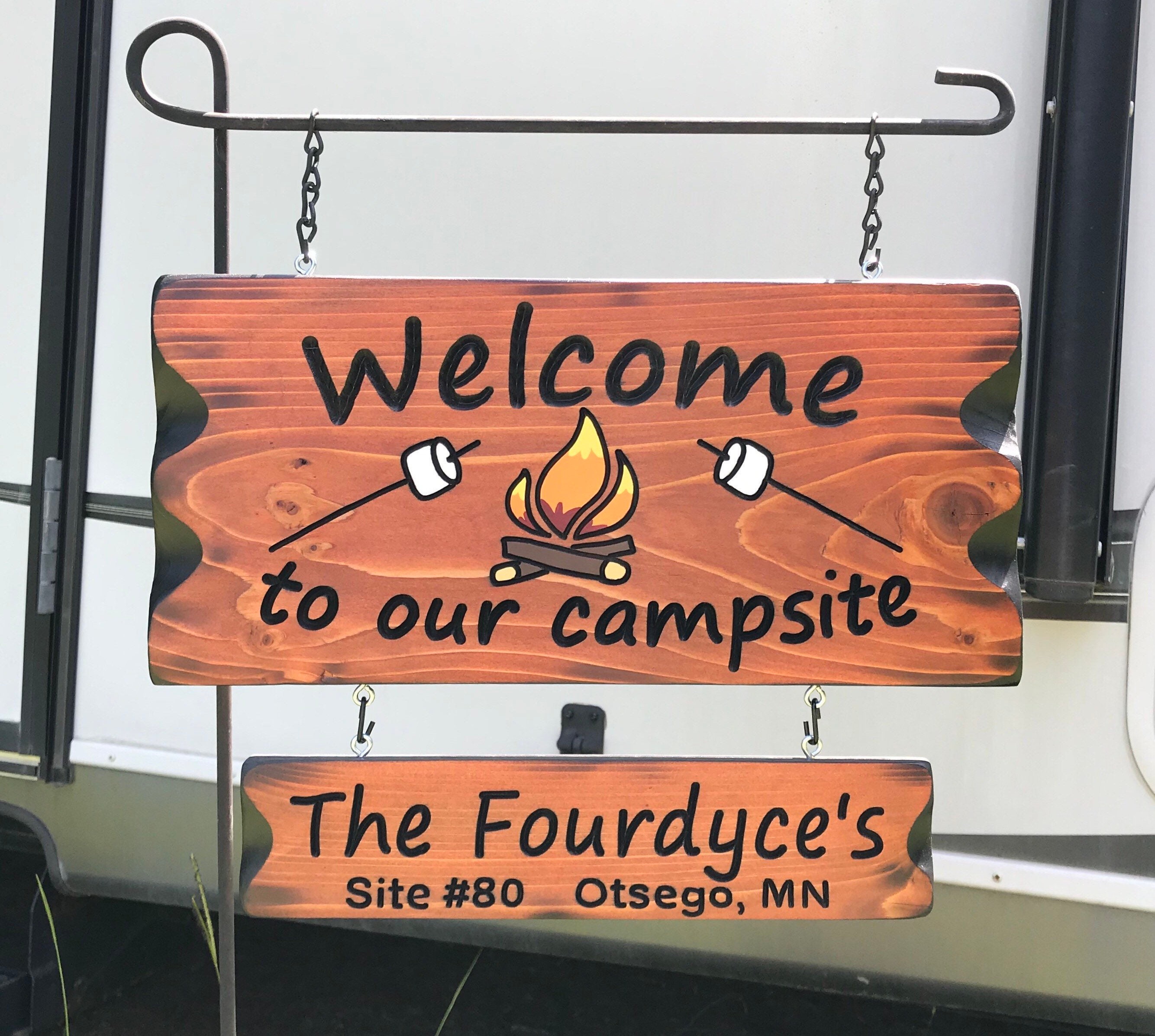 Camping Sign Fire and marshmallows 009 | Etsy