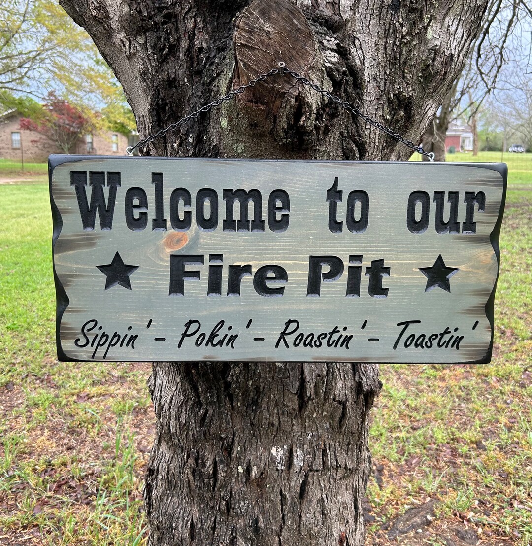 Fire Pit Sign Large Size - Etsy