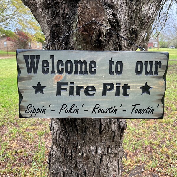 Fire Pit Sign - Etsy