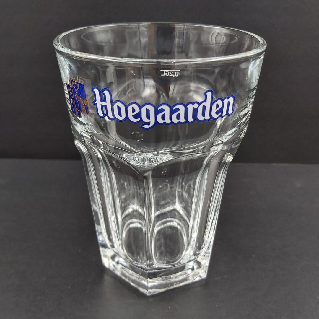 Hoegaarden Belgian Beer Glass Hexagonal Mug 5 in Tall 0.25 Liter ...
