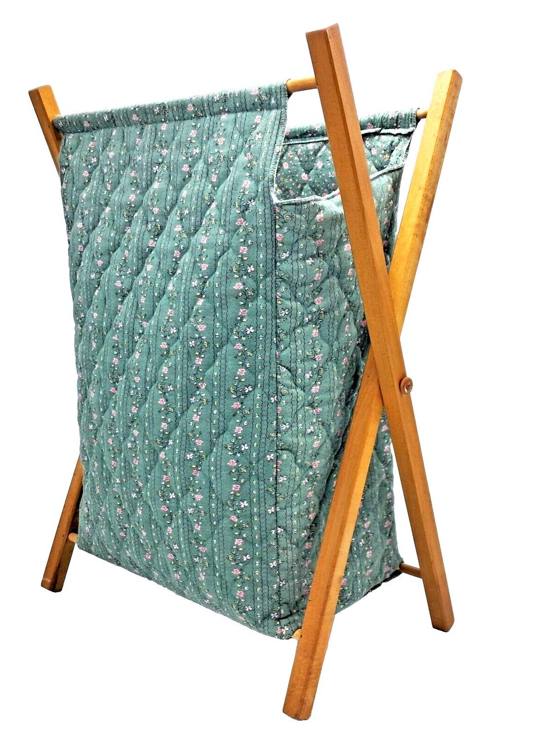 Quilted Fabric Foldable Yarn Caddy With Pockets Knit Crochet 21.5 X 14. ...