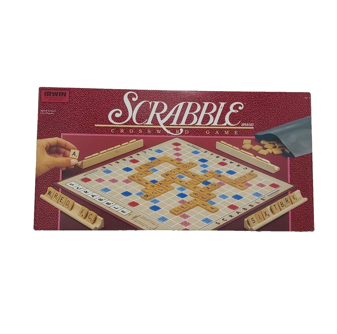Scrabble Board Game-milton Bradley-irwin-1989-cottage Country Games ...